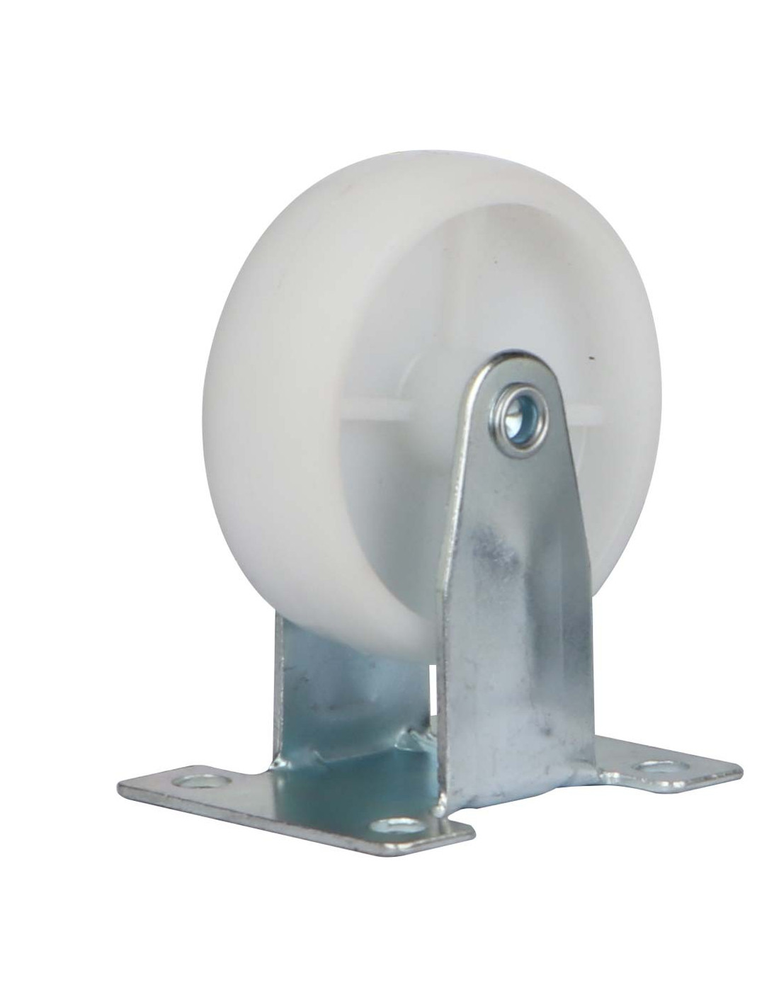 193075 CASTER WHEEL PLASTIC WHITE FIXED 3"