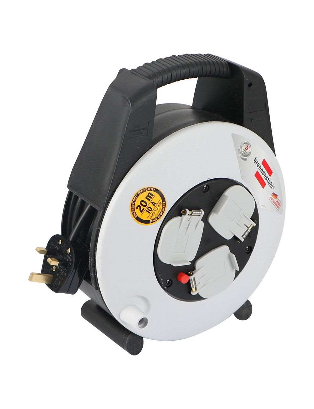 DOMESTIC CABLE REEL 3 WAY 20MTR 10 AMP