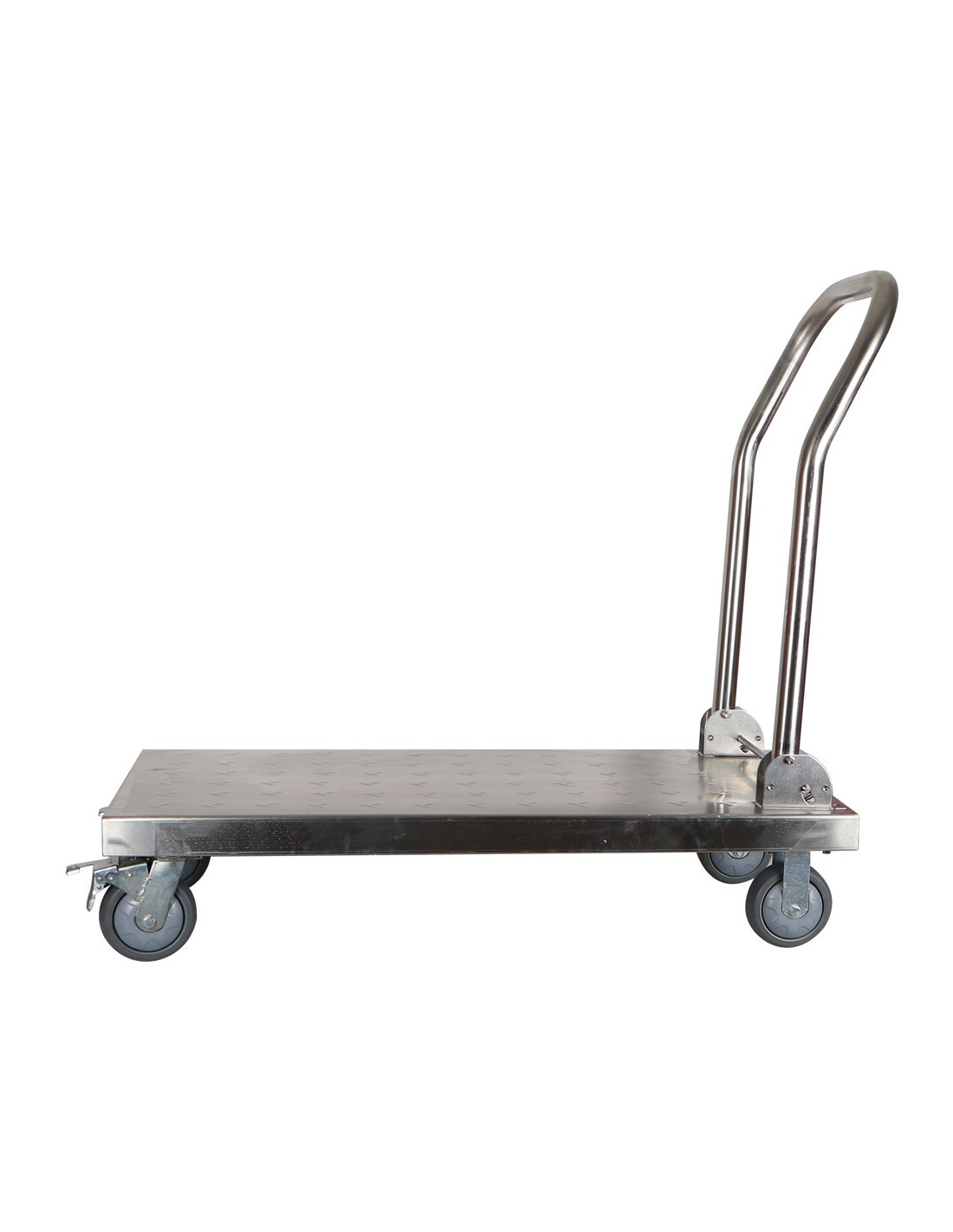 STAINLESS STEEL FOLDABLE PLATFORM TROLLEY 60 x 90 x 85 CM