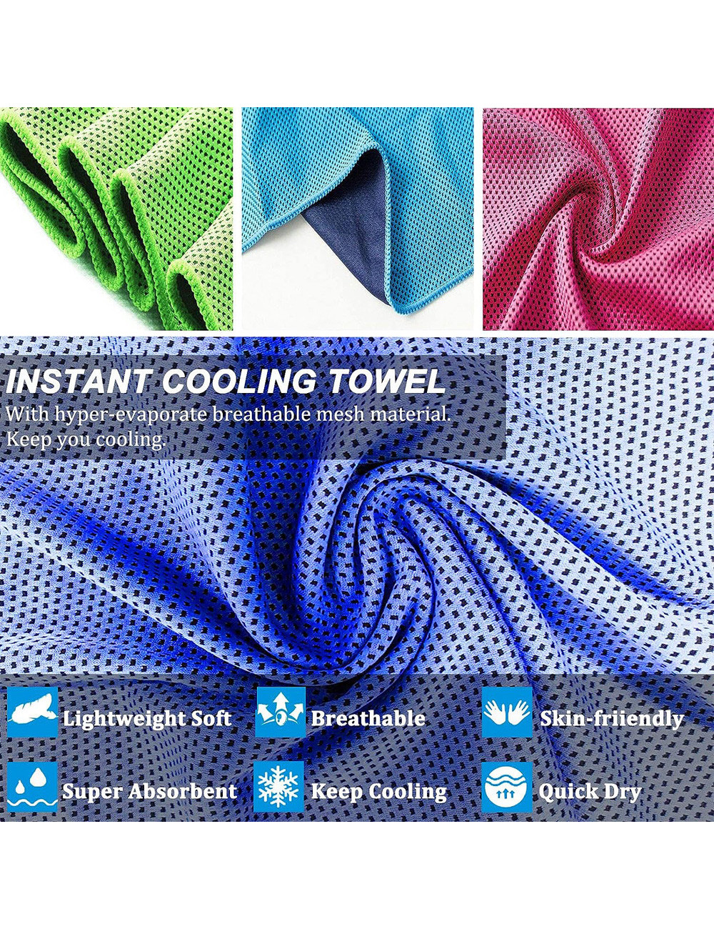 COOL TOWEL 30*80 MULTI COLOR