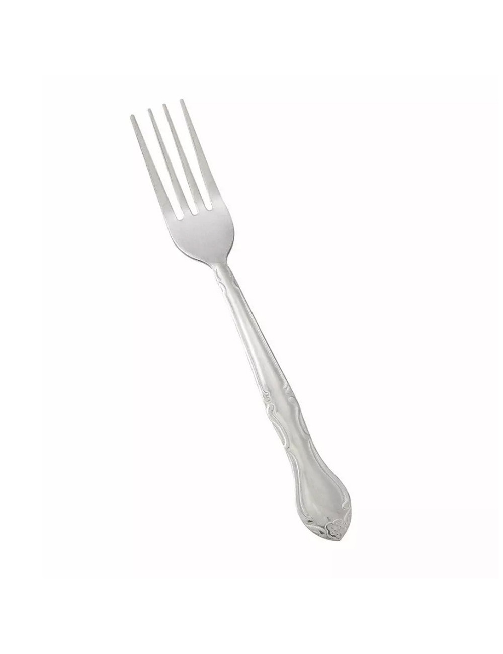 Silver Decorated Eating Fork - 12 Pcs Pack