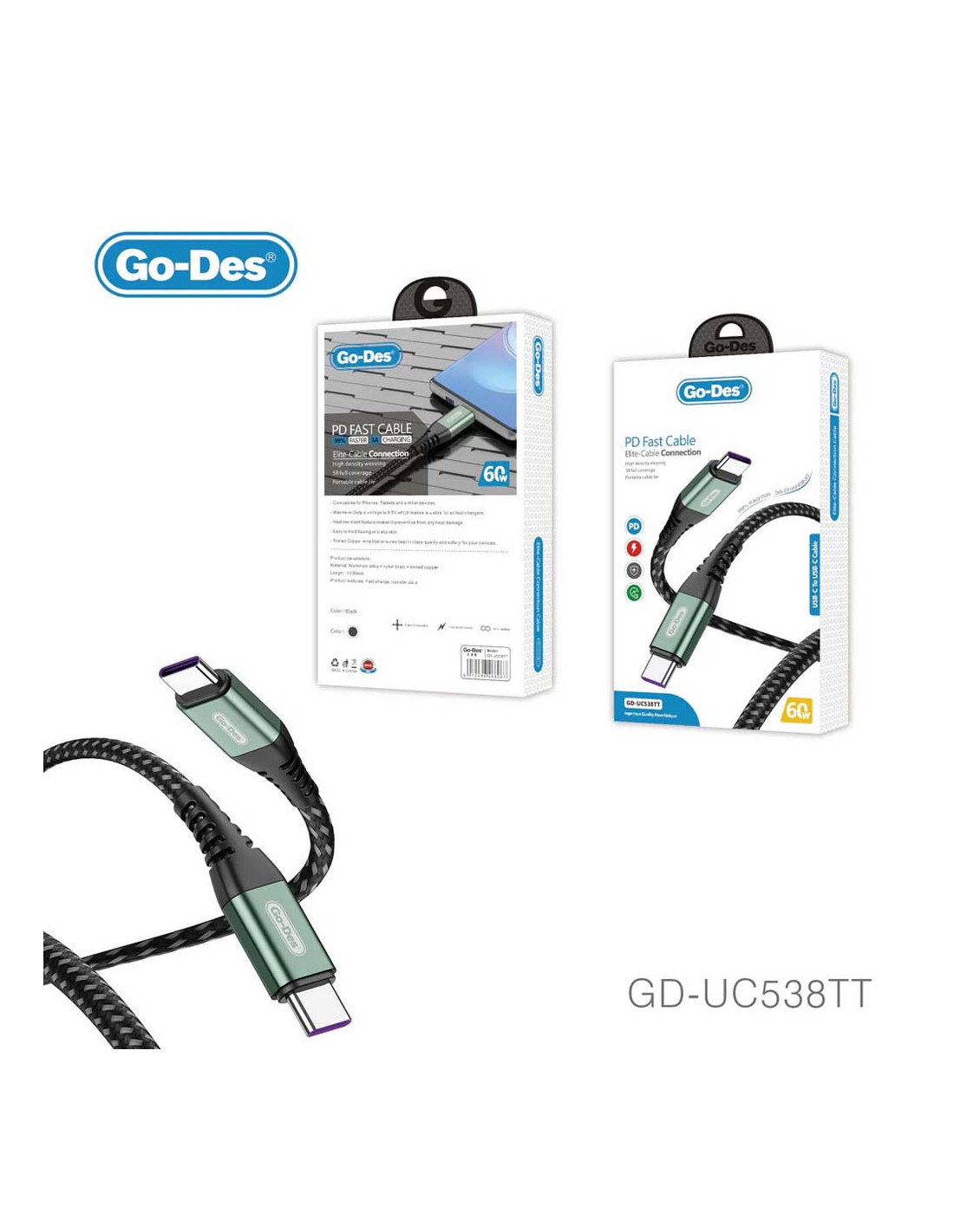 GD-UC538 USB C TO C CABLE CONNECTION