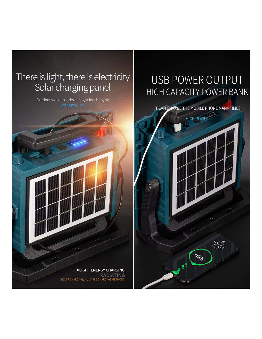 W8121-3 SOLAR EMERGENCY FLOOD LIGHT 800W