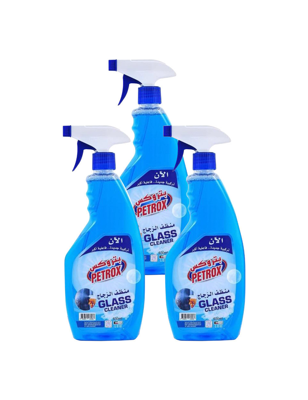 PETROX منظم وملمع زجاج 650 ملي 3 حبة